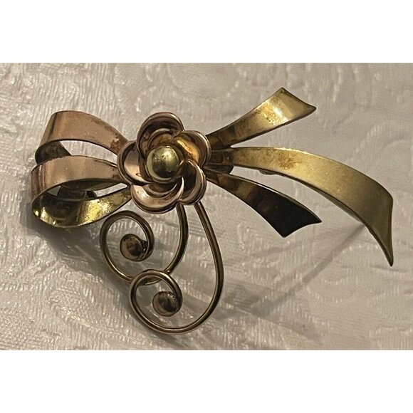 Harry Iskin | Jewelry | Vintage Brooch Harry Iskin Yellow Pink Gold Gf ...